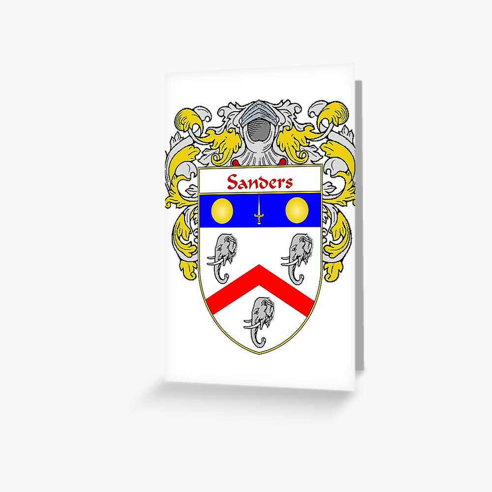 "Sanders Coat of Arms / Sanders Family Crest" Greeting Card for Sale by ...