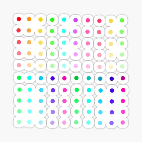 "Set of 100 Colored Dots" Sticker for Sale by ShyParakeet | Redbubble