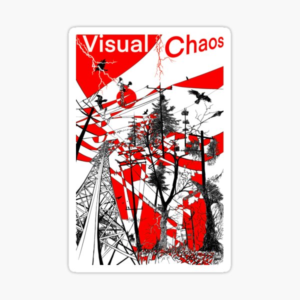 "Visual Chaos" Sticker by Visual-Chaos | Redbubble