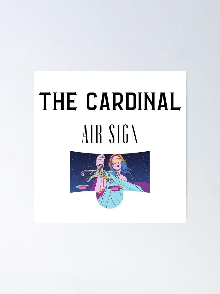 "The cardinal air sign with lady of justice" Poster for Sale by ...