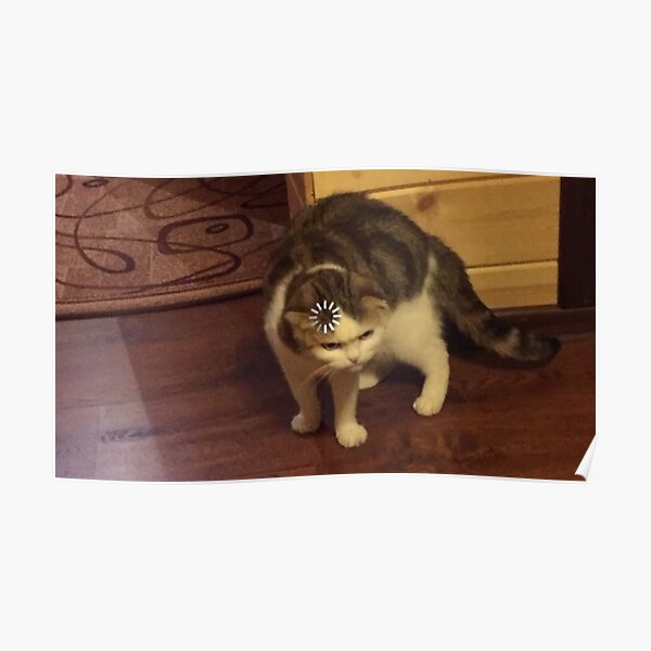 "Angry loading cat MEME" Poster by Keles | Redbubble