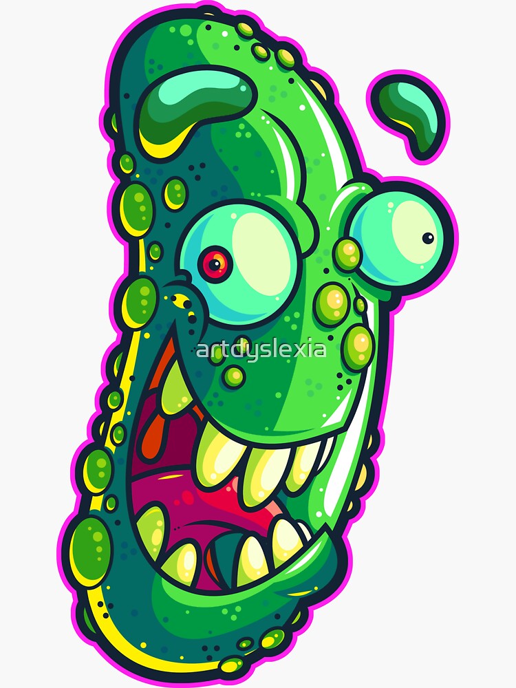 "Pickled Pickle" Sticker by artdyslexia | Redbubble