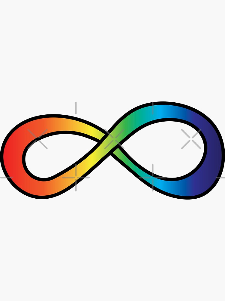 Pegatina «símbolo Del Arco Iris Infinito Para La Aceptación