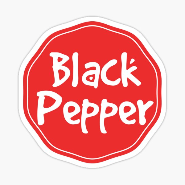 "Black Pepper - Label " Sticker for Sale by LabelStore | Redbubble