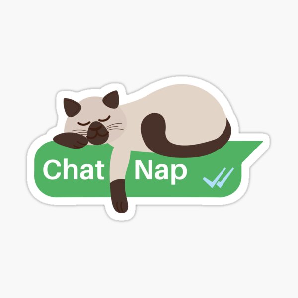 "Siamese Cat sleeping on a Text Box | Catnap " Sticker for Sale by ...