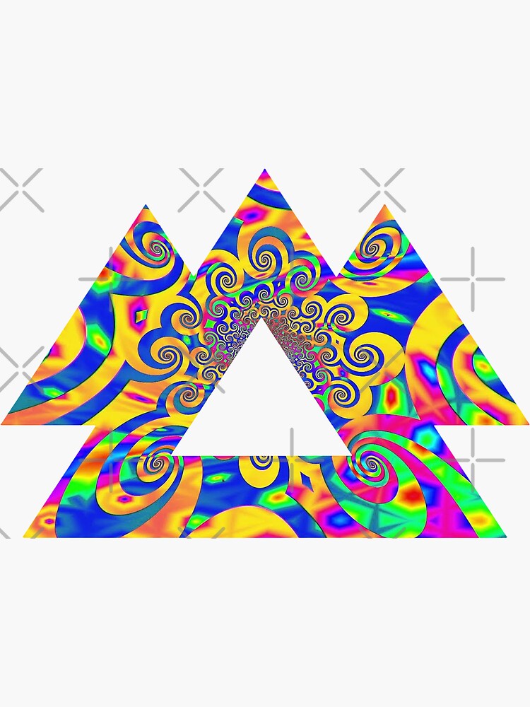 "Trippy Acid Rainbow Wakaan" Sticker for Sale by BonBonTheDJ | Redbubble