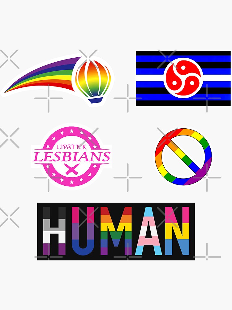 "Set of 5 LGBTQ Stickers or magnets" Sticker for Sale by FinalVinyl ...