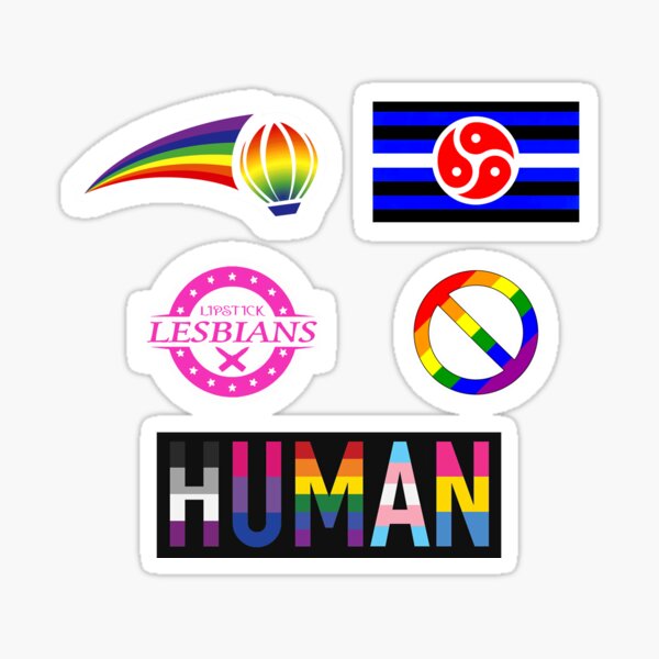 "Set of 5 LGBTQ Stickers or magnets" Sticker for Sale by FinalVinyl ...