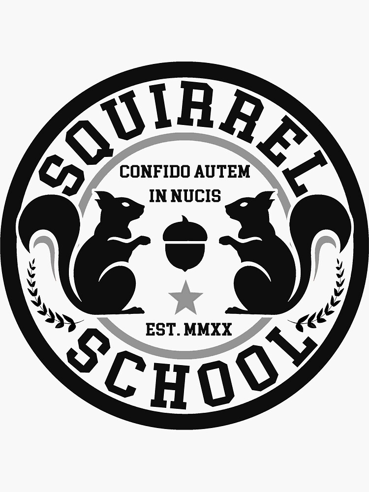 "Squirrel School official logo" Sticker for Sale by 36Monsters | Redbubble
