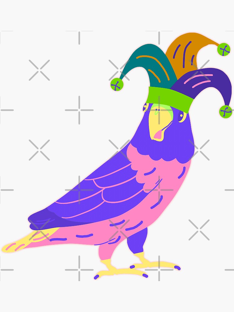 "The joker as a bird" Sticker for Sale by janraydesigns | Redbubble