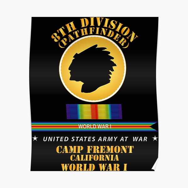 "Army - 8th Infantry Division - Pathfinder w WWI SVC - Streamer" Poster ...
