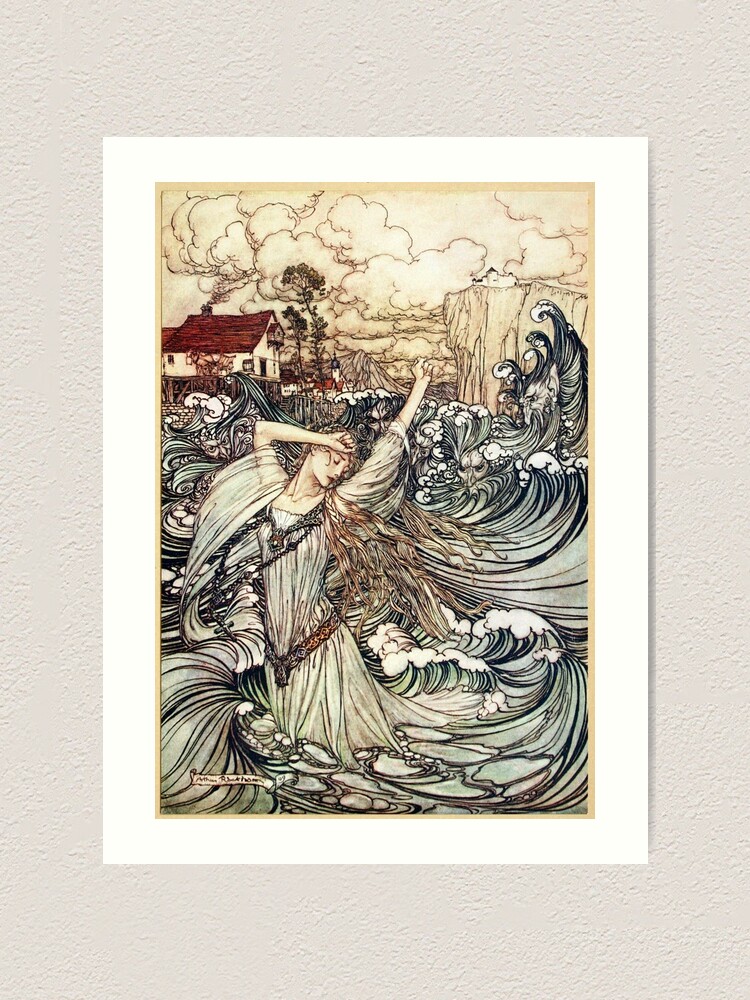 "Undine - Arthur Rackham" Art Print for Sale by forgottenbeauty | Redbubble