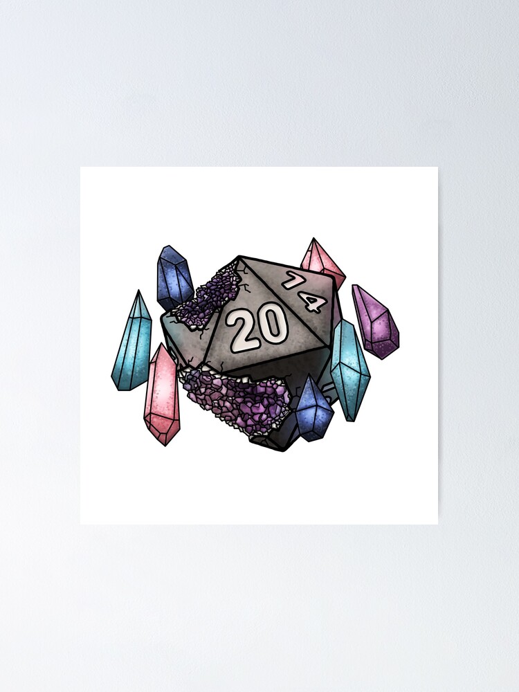 "Wizard Class D20 SERIES 2 - Tabletop Gaming Dice" Poster by ...