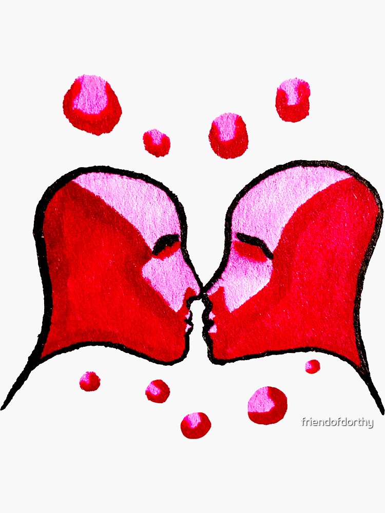 "Pink Bubble Gum Kiss" Sticker for Sale by friendofdorthy | Redbubble