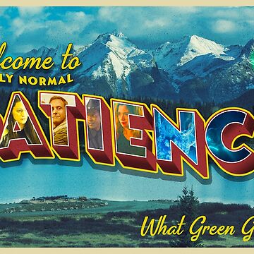 "PATIENCE, COLORADO VINTAGE POSTCARD - RESIDENT ALIEN" Sticker for Sale ...