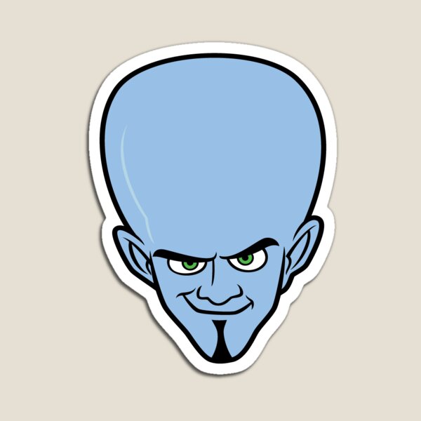 "Megamind Head Cutout" Magnet for Sale by oglemke | Redbubble