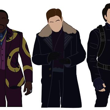 "TFATWS-Sam, Zemo, Bucky, Madripoor " Sticker for Sale by rwbysart ...