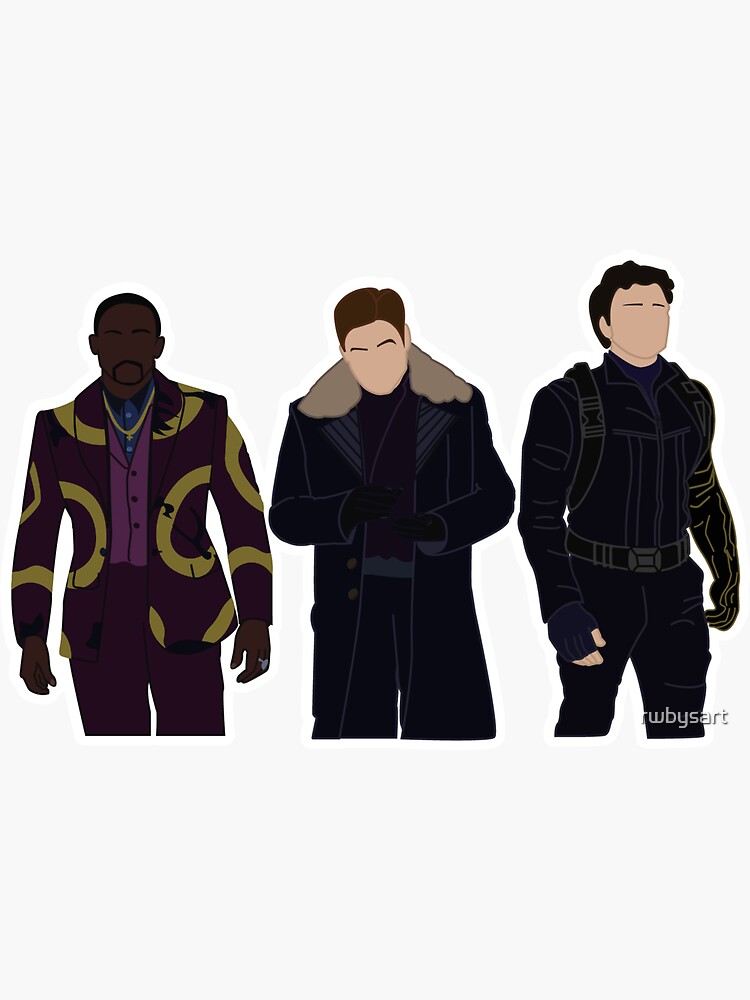 "TFATWS-Sam, Zemo, Bucky, Madripoor " Sticker for Sale by rwbysart ...