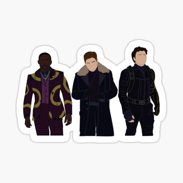 "TFATWS-Sam, Zemo, Bucky, Madripoor " Sticker for Sale by rwbysart ...