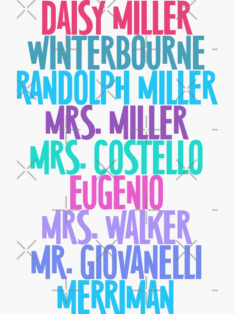 "Daisy Miller Characters" Sticker by rissidesigns | Redbubble