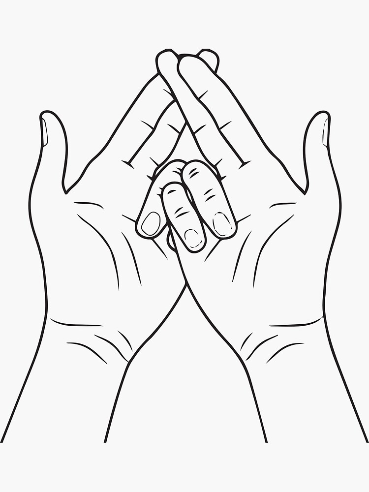 "gang sign" Sticker by Lapetiteredac | Redbubble