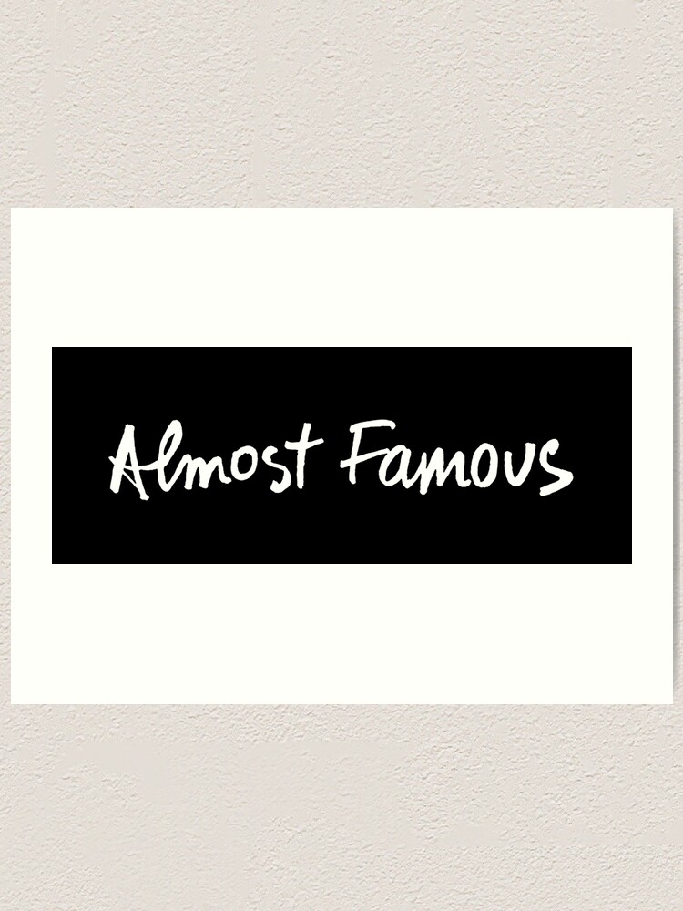 "Almost Famous Handwriting (White)" Art Print for Sale by ...