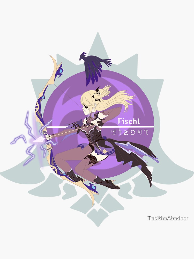 "Genshin Impact Fischl" Sticker for Sale by TabithaAbadeer | Redbubble