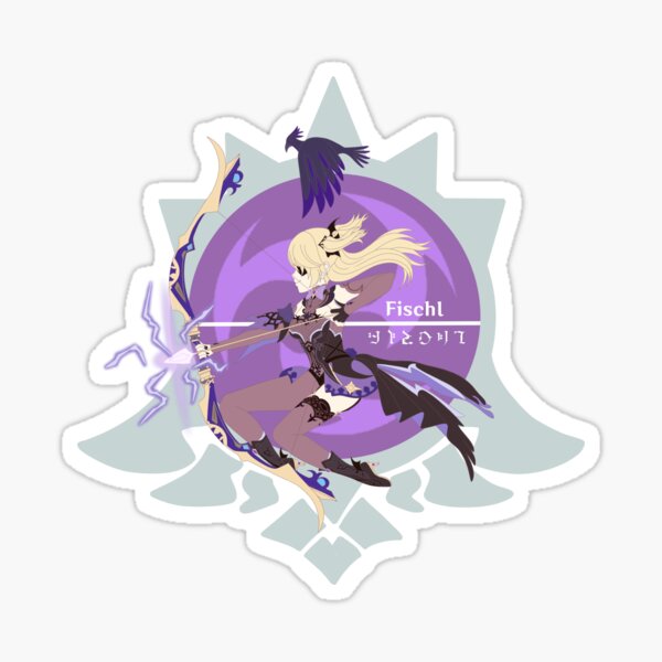 "Genshin Impact Fischl" Sticker for Sale by TabithaAbadeer | Redbubble