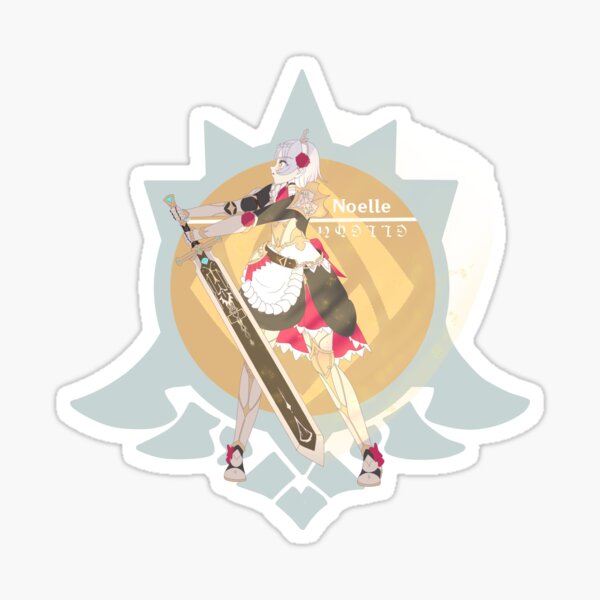 "Genshin Impact Noelle" Sticker for Sale by TabithaAbadeer | Redbubble