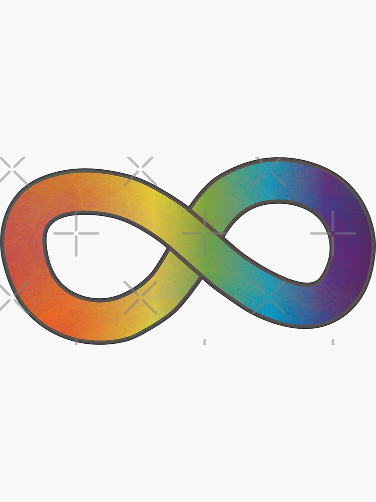 "Rainbow Infinity Symbol for Autism Acceptance/Awareness " Sticker by ...