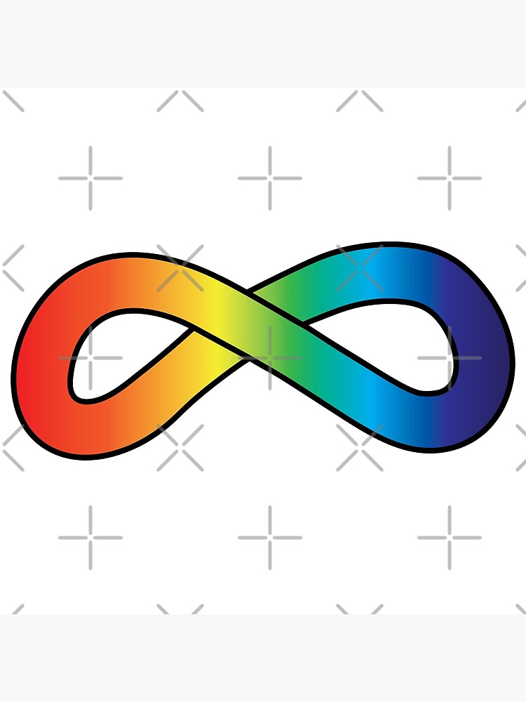 "Rainbow Infinity Symbol for Autism Acceptance/Awareness " Art Print by ...