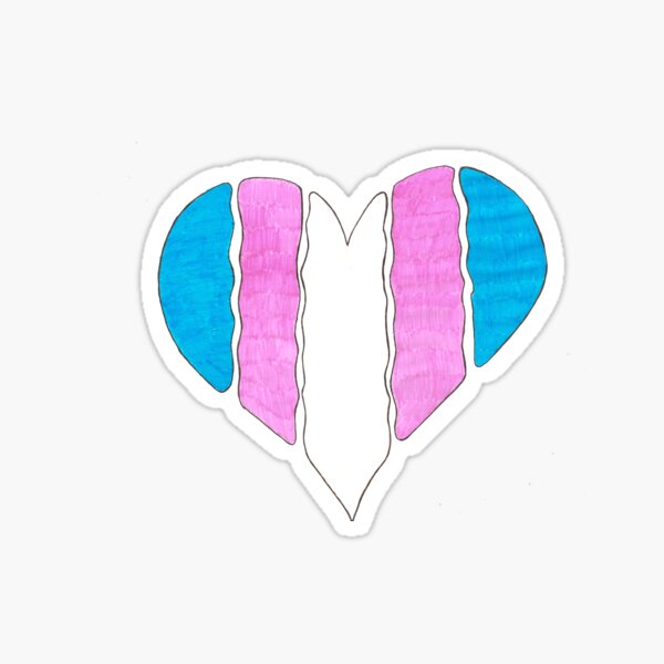 "Trans Pride Flag Heart" Sticker for Sale by JuliaDream | Redbubble
