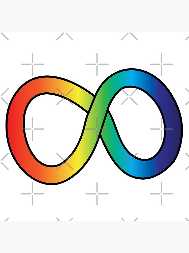 "Rainbow Infinity Symbol for Autism Acceptance/Awareness " Art Print by ...