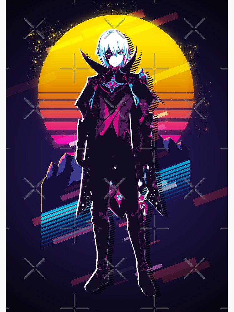 "Dainsleif - Genshin Impact 80s retro" Sticker for Sale by MyRetroArt ...
