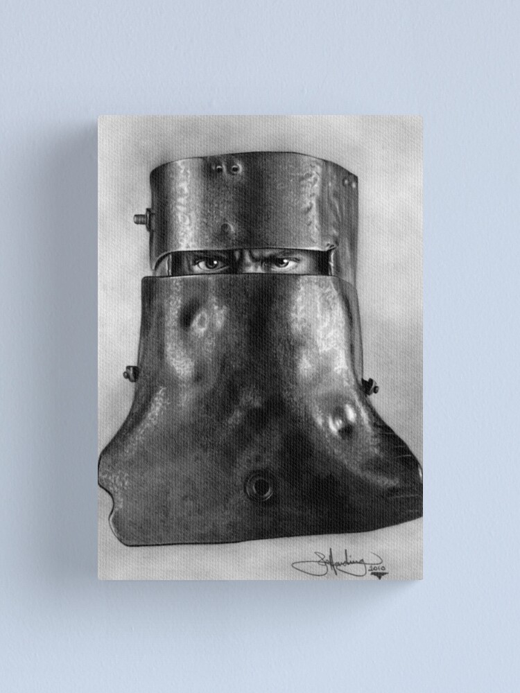 "ned kelly helmet drawing" Canvas Print for Sale by RealismDrawing ...