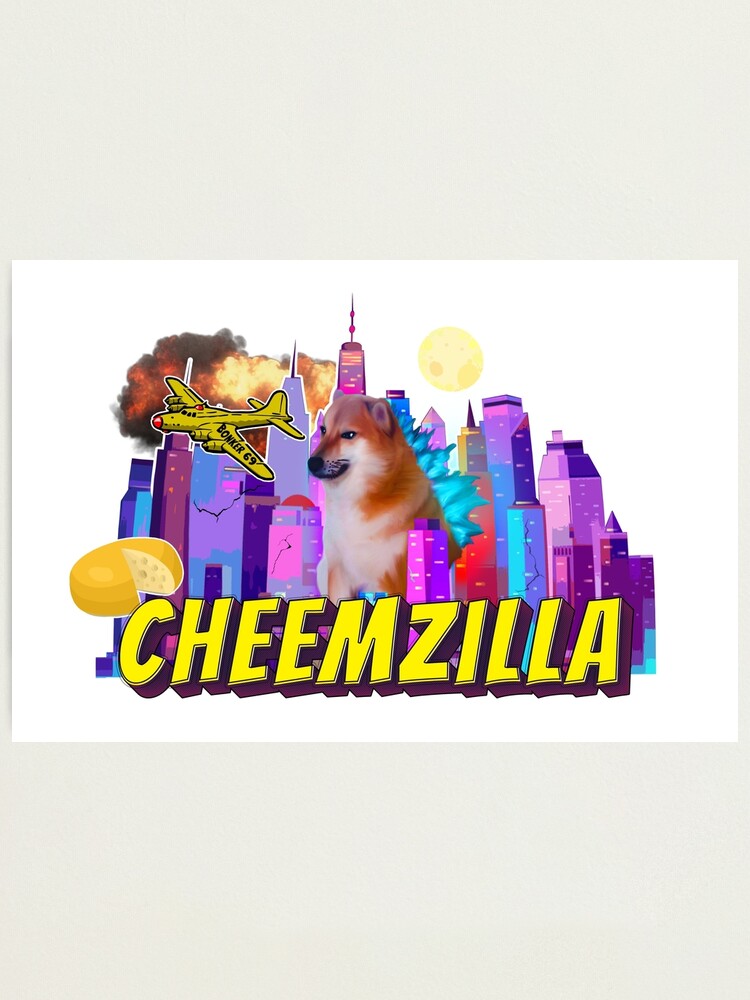 Lámina fotográfica «Camiseta cheems cheemzilla cheems con bonker 69» de ...