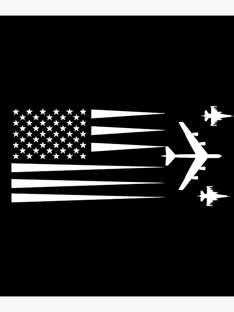 "B-52 Stratofortress F-16 Falcon US Flag Contrail " Poster by atiana69 ...
