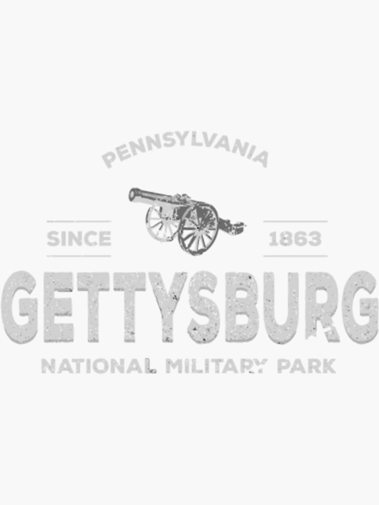 "Gettysburg Park 1863 National Military Clothing" Sticker for Sale by ...