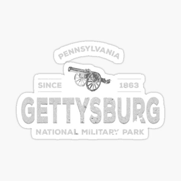 "Gettysburg Park 1863 National Military Clothing" Sticker for Sale by ...