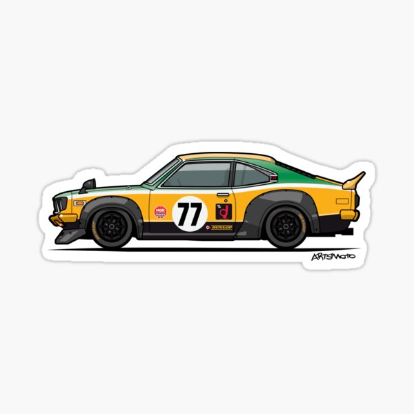 "Mazda Savanna GT RX3 Racing Yoshimi Katayama (1975)" Sticker for Sale ...