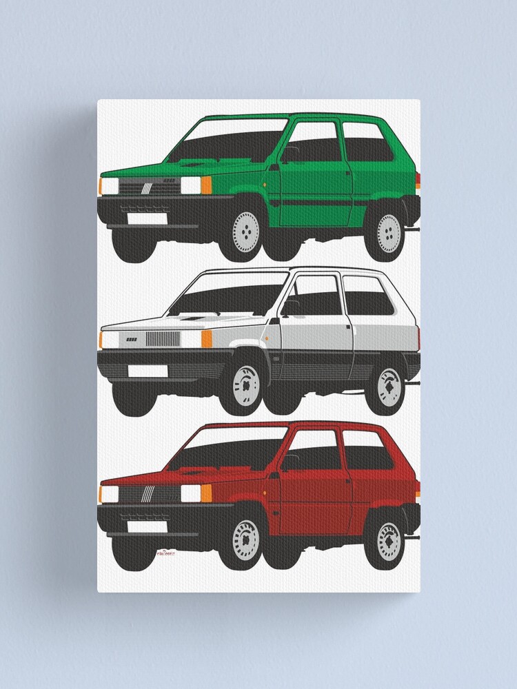 "Fiat Panda first generation" Canvas Print for Sale by car2oonz | Redbubble