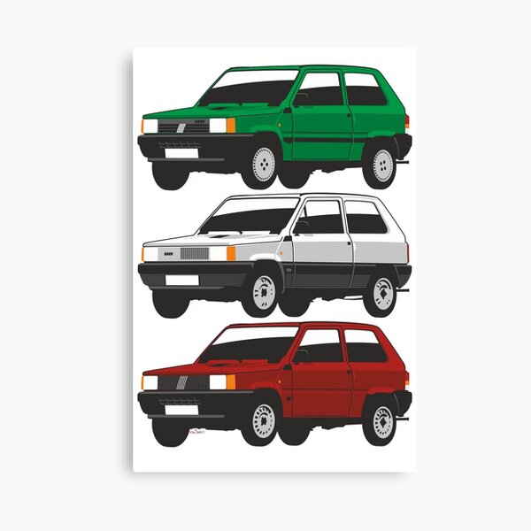 "Fiat Panda first generation" Canvas Print for Sale by car2oonz | Redbubble