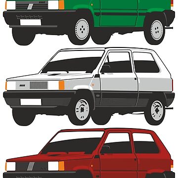 "Fiat Panda first generation" Canvas Print for Sale by car2oonz | Redbubble
