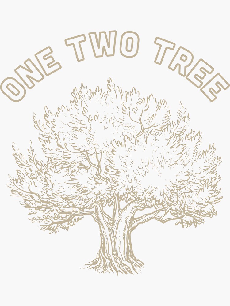 "ONE TWO TREE" Sticker for Sale by SPACESHEEP0202 | Redbubble