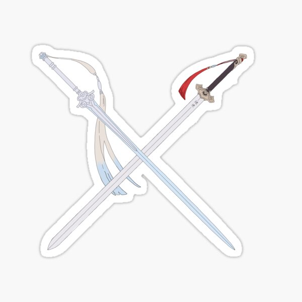 "SOULMATES - suibian and bichen: wangxian swords" Sticker for Sale by ...