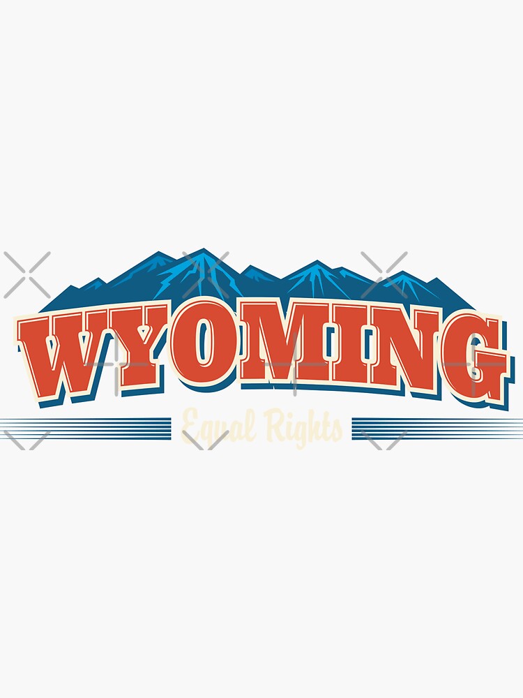 "Wyoming State Logo Vintage" Sticker for Sale by AndreaAlejandro ...