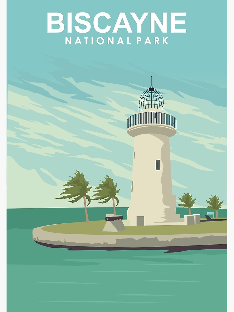 "Biscayne National Park Vintage Florida Travel Poster" Poster for Sale ...