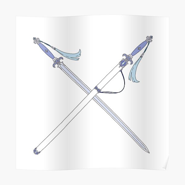 "SHUOYUE - mdzs lan xichen's sword" Poster by Nena-s | Redbubble