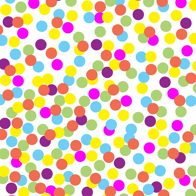 "Colorful Polka Dots on a White Background" Throw Pillows by ...