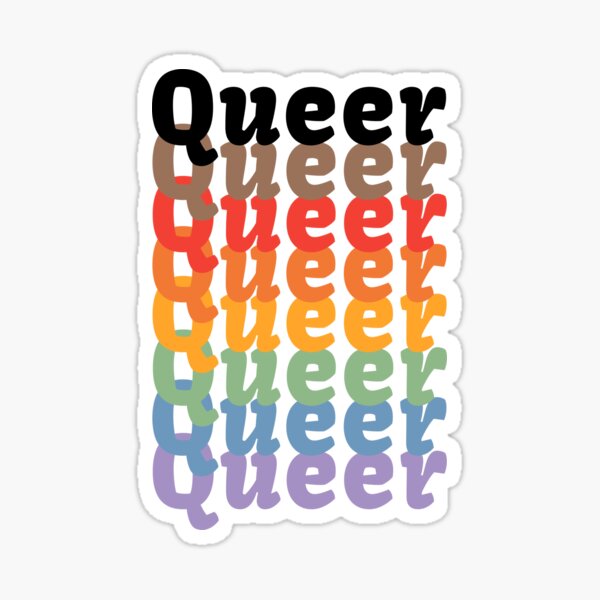 "Queer Pride Flag Typography - Lgbtqia+ Activism " Sticker for Sale by ...